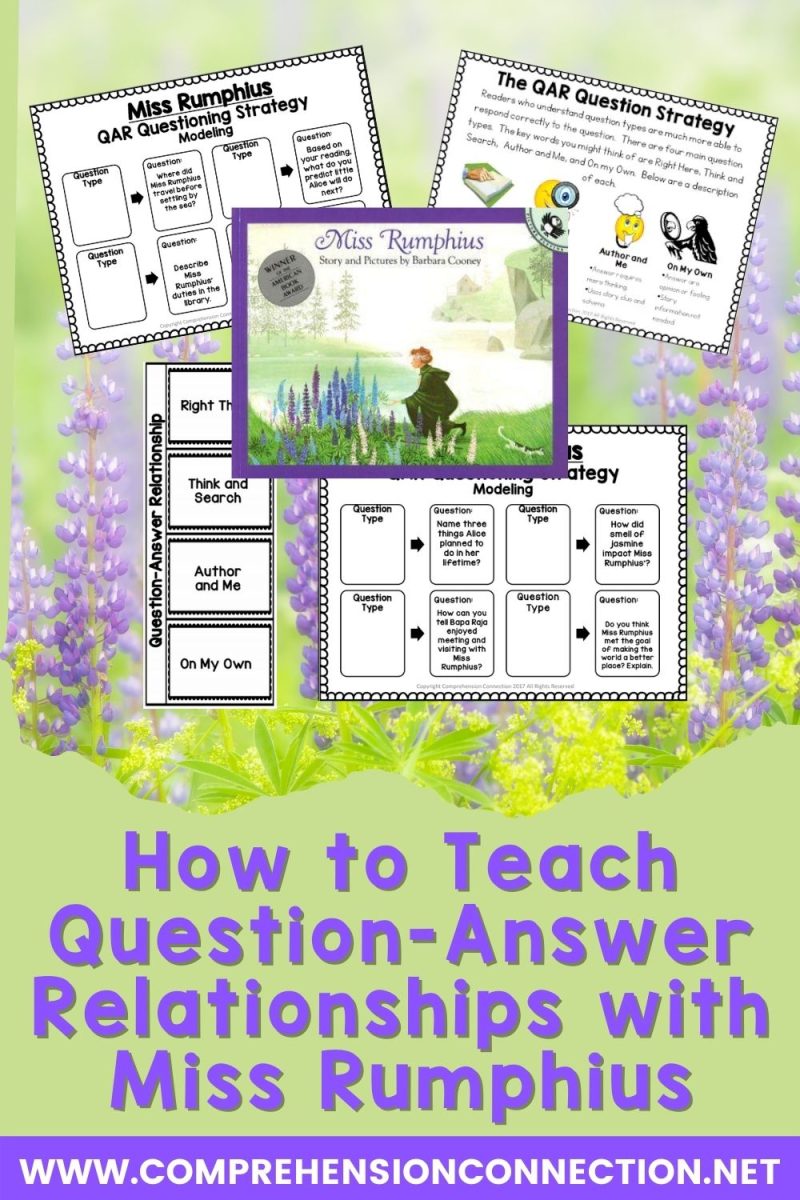 How To Teach Question-Answer Relationships With Miss Rumphius