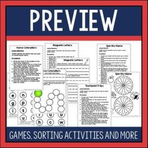 Alphabet Activities, Beginning Sounds, Letter Names, Letter Sounds, RTI ...