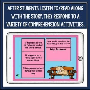 Beginning Reader Audio Book And Activities Boom Cards: Buddy The Cat ...