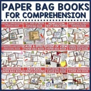 Comprehension Projects Bundle, Paper Bag Books, Test Prep, Intervention ...