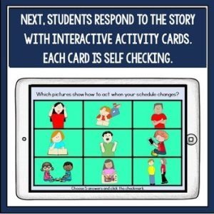 Dealing With Schedule Change Social Story And Activities Boom Cards ...