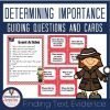Determining Importance Question Task Cards And Anchor Charts ...