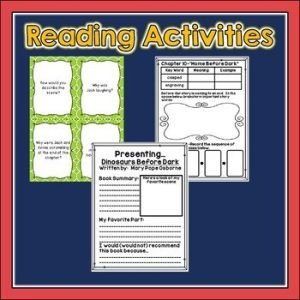 Dinosaurs Before Dark By Mary Pope Osborne Novel Study Activities ...