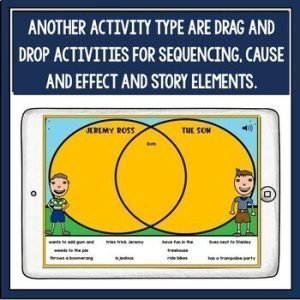 Enemy Pie Comprehension Activities Boom Cards | Comprehension Connection