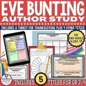 Eve Bunting Author Study Bundle, Eve Bunting Book Bundle ...