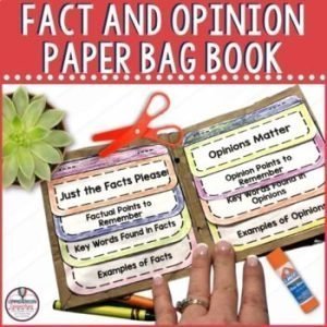 Fact And Opinion Activity Hands-on Project Paper Bag Book ...