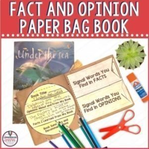Fact And Opinion Activity Hands-on Project Paper Bag Book ...