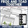 Frog And Toad Together By Arnold Lobel Activities In Digital And PDF ...