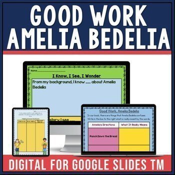 Good Work Amelia Bedelia By Peggy Parish Activities In Digital And PDF ...