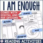 I Am Enough Book Companion Activities In Digital And PDF ...