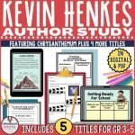 Kevin Henkes Author Study Bundle For FIVE TITLES, Back To School, CCSS ...