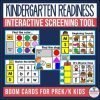 Kindergarten Readiness Assessment Boom Cards, Kindergarten Screening ...