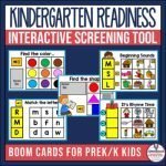 Kindergarten Readiness Assessment Boom Cards, Kindergarten Screening ...