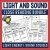 Light And Sound Close Reading Sets Science Activities | Comprehension ...