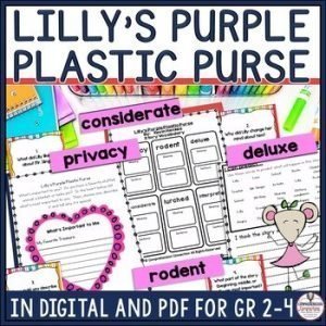 How To Teach Characterization With Lilly's Purple Plastic Purse