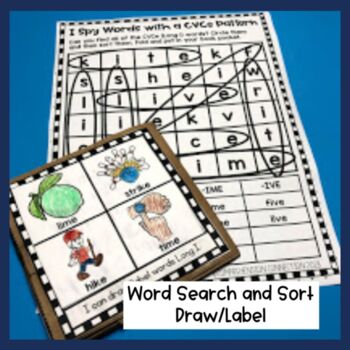 Long I Project For First Grade CVCe Pattern Activities Rhyming Spelling ...