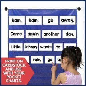 Nursery Rhyme Activities, Concept Of Print, Rhyming Words, Pocket Chart ...