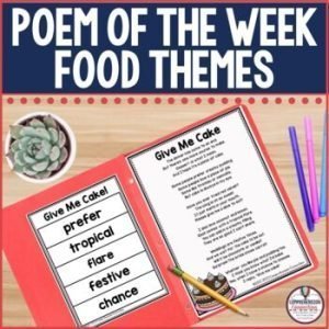Poem Of The Week Food Poetry Cooking Poetry Fluency Activities ...