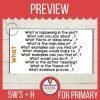 Question Stem Ring For The 5 W's Plus H | Comprehension Connection