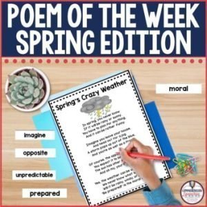 Spring Poem Of The Week, Fluency Activities, Spring Poetry, Fluency Fun ...