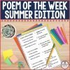 Summer Poem Of The Week, Fluency Activities, Poetry Lessons, 2nd 3rd ...