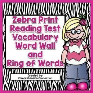 Testing Vocabulary Cards Word Wall For Reading | Comprehension Connection