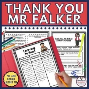 Thank You Mr. Falker By Patricia Polacco Activities Reading And Writing ...