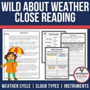 Weather Close Reading Collection Content Area Reading | Comprehension ...