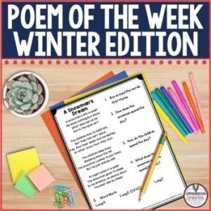 Winter Poem Of The Week, Fluency Activities, Winter Poetry, 2nd 3rd ...