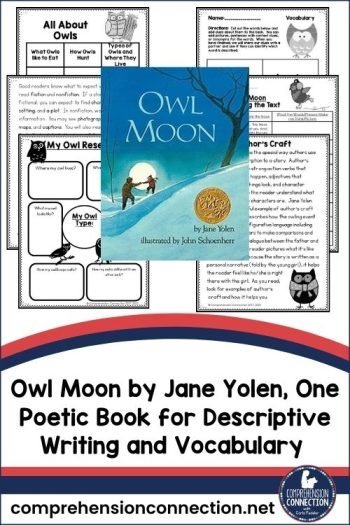 Owl Moon By Jane Yolen, A Poetic Book For Description And Vocabulary