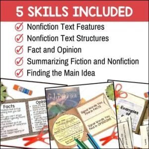 Nonfiction Reading Comprehension Activities Includes 5 Projects Hands ...