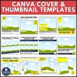 TPT Cover & Thumbnail Canva Templates For TPTers | Comprehension Connection
